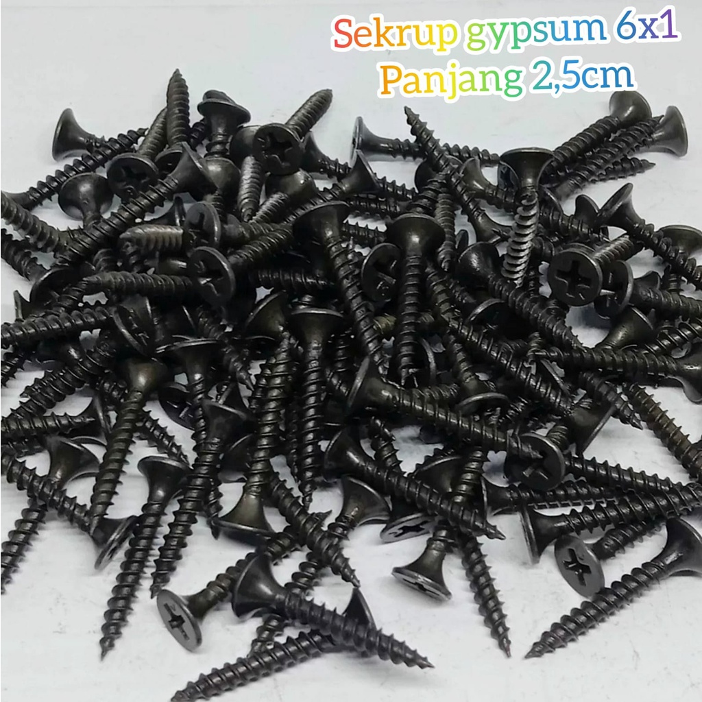 Jual 1 dus Skrup Gipsum isi 1000pcs panjang 2,5cm Sekrup Gypsum Skrup Kayu Baut Gipsum 6x1 2,5cm ...
