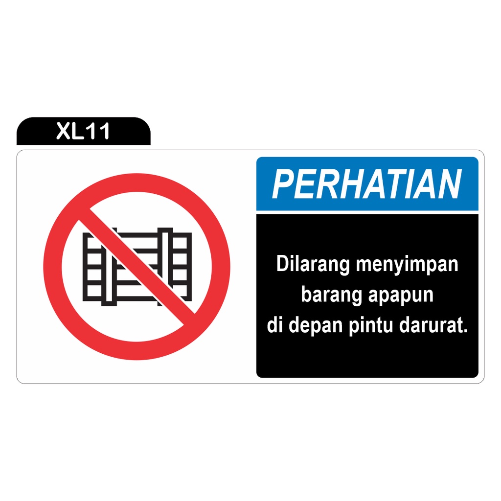 Jual RAMBU DILARANG MENYIMPAN BARANG APAPUN DI DEPAN PINTU DARURAT ...