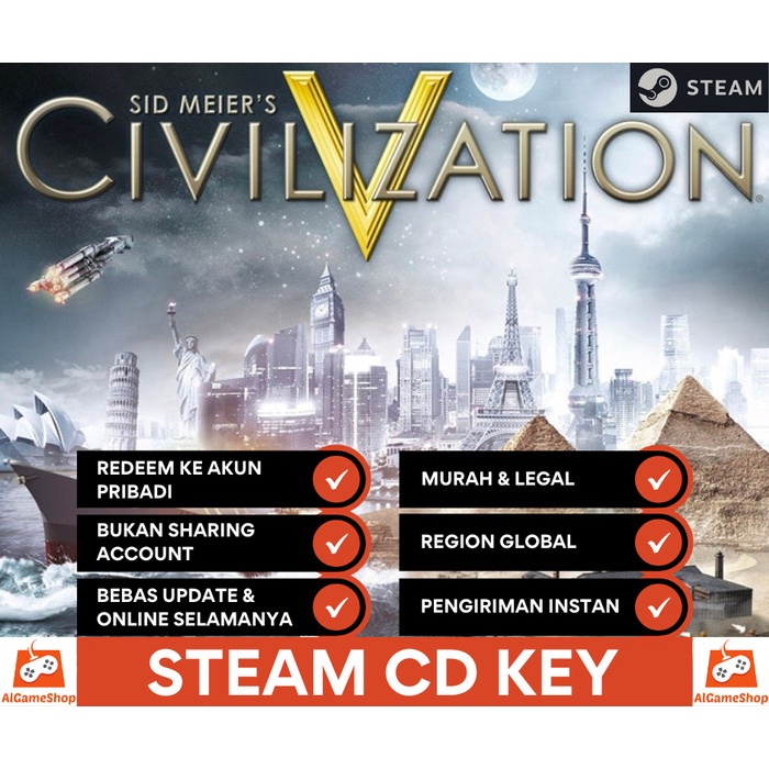 Jual Sid Meier's Civilization V Gold Edition Original PC Games Steam ...