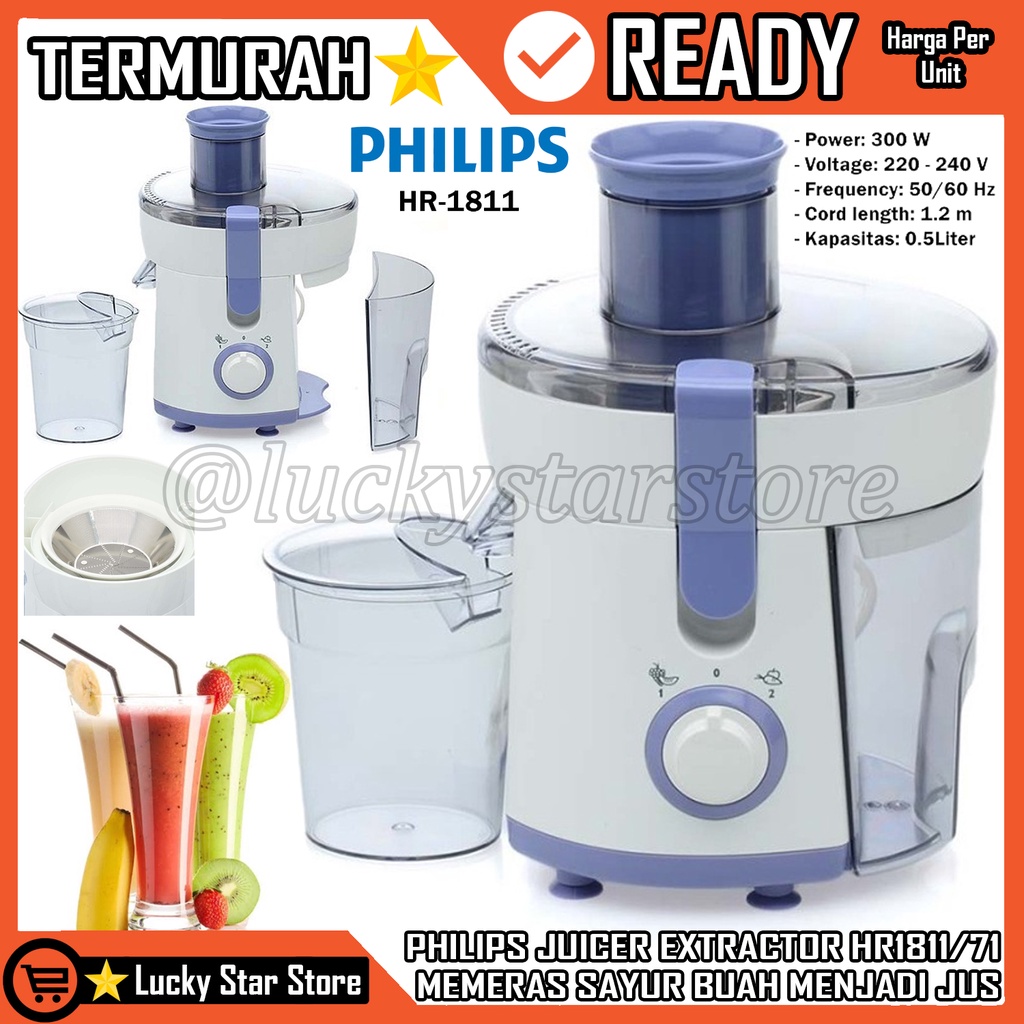 Jual PHILIPS HR1811 JUICER EXTRACTOR HR1811/71 PHILIPS PILIPS PILIP ...