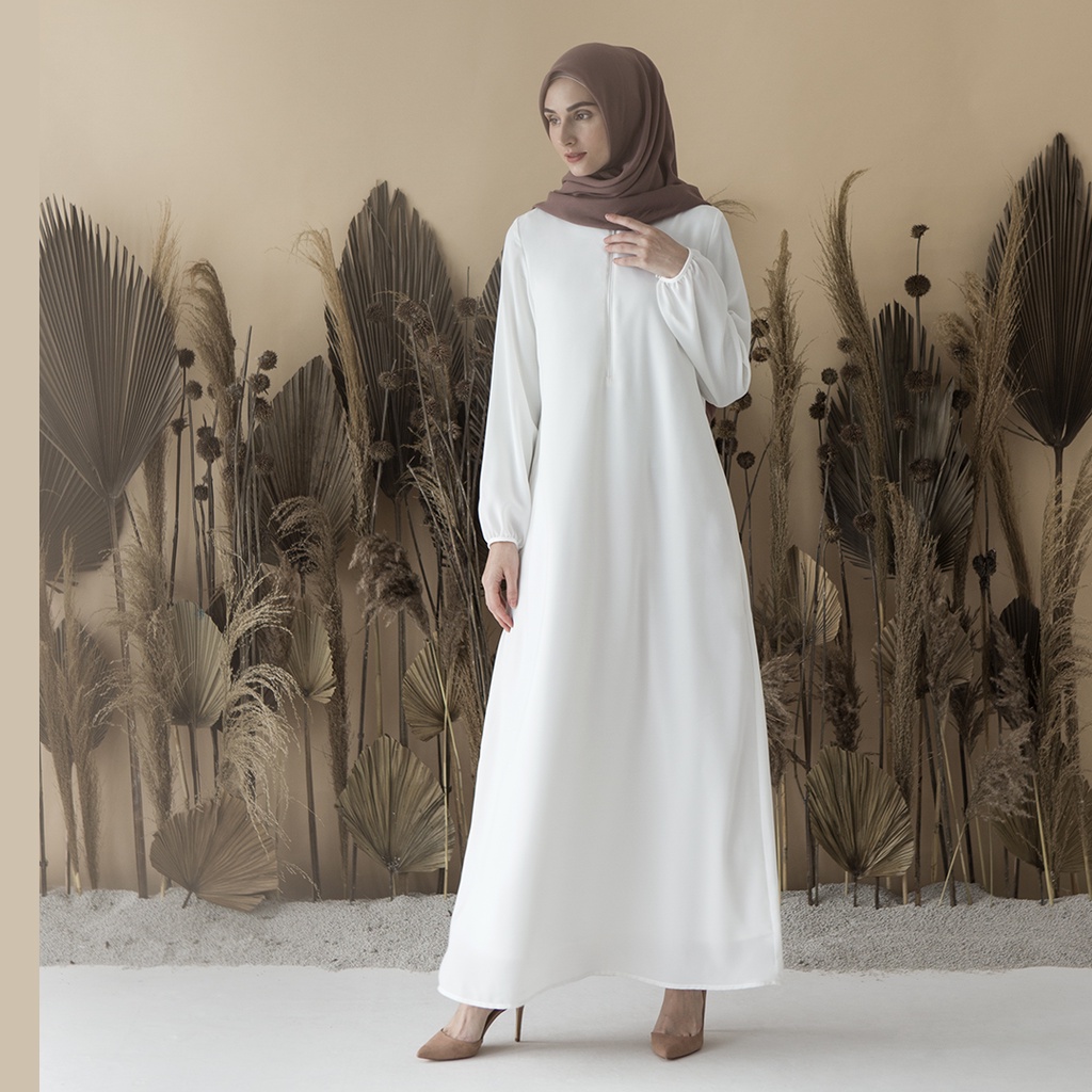 Jual Basic Sada by Aska Label - Gamis polos dengan kantong dan busui friendly bahan crepe warna ...