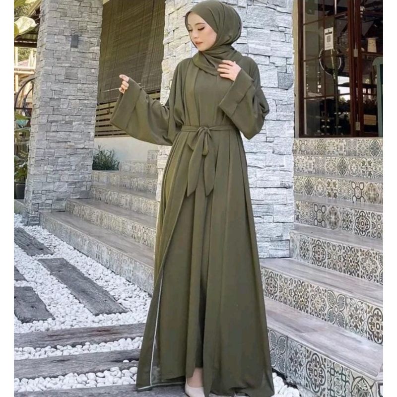 Jual BLESSED311_ COD ABAYA TURKEY PLUSS OUTER | ABAYA SET PREMIUM ...