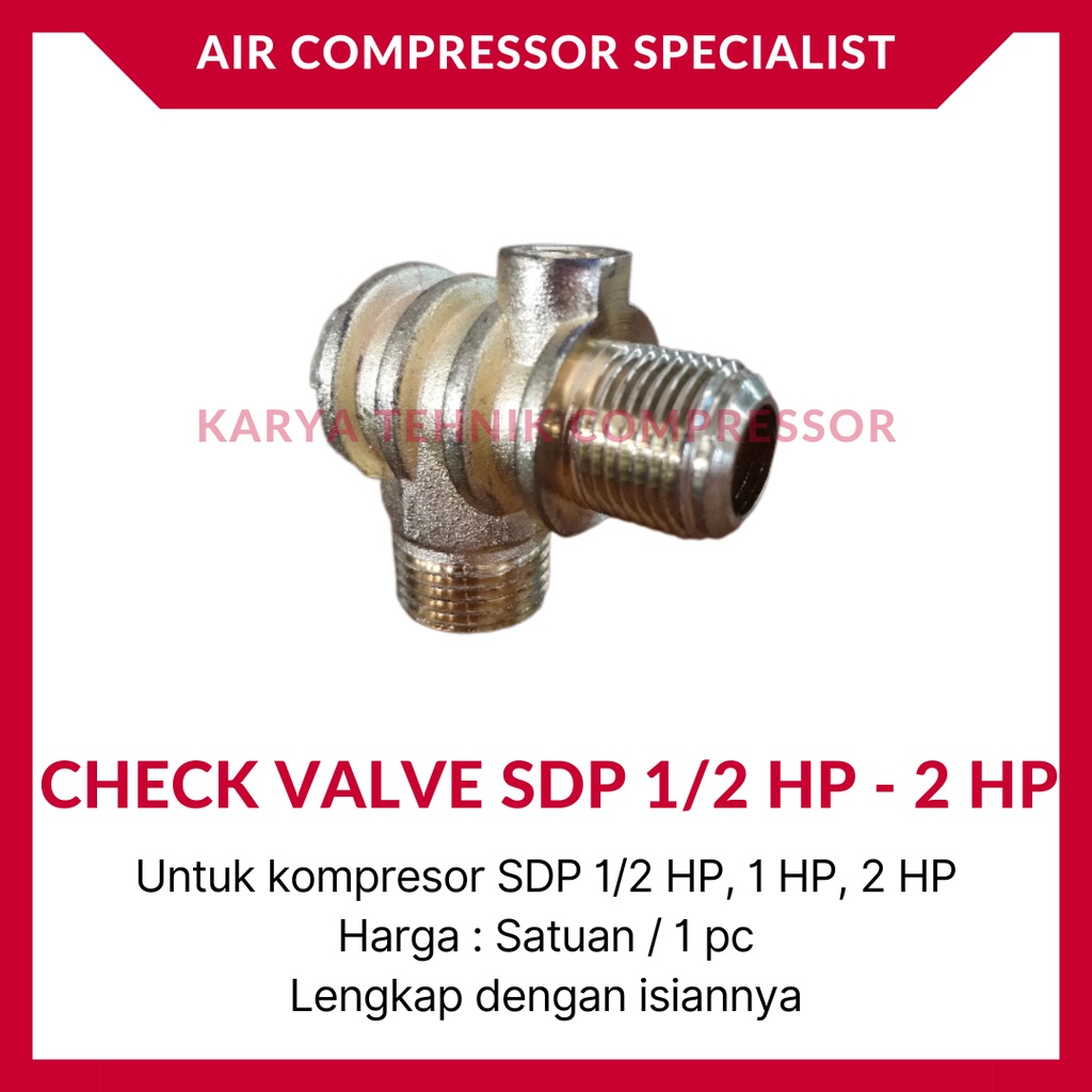 Jual Check Valve Kompresor Udara SDP 1/2 HP 1 HP 2 HP | Shopee Indonesia