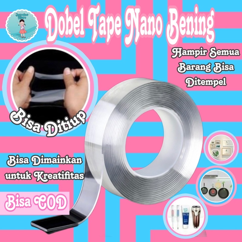 Jual Nano Double Tape/Double Tape/Selotip Isolasi Bening Multifungsi 3 ...