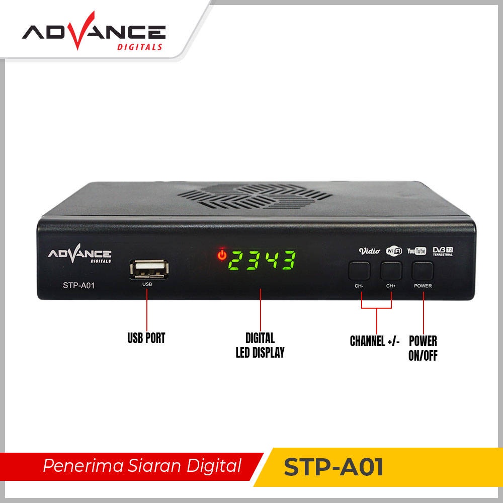 Jual Set Top Box TV Digital Advance STP-A01 Receiver Penerima Siaran Full HD/STB Wifi Bisa ...