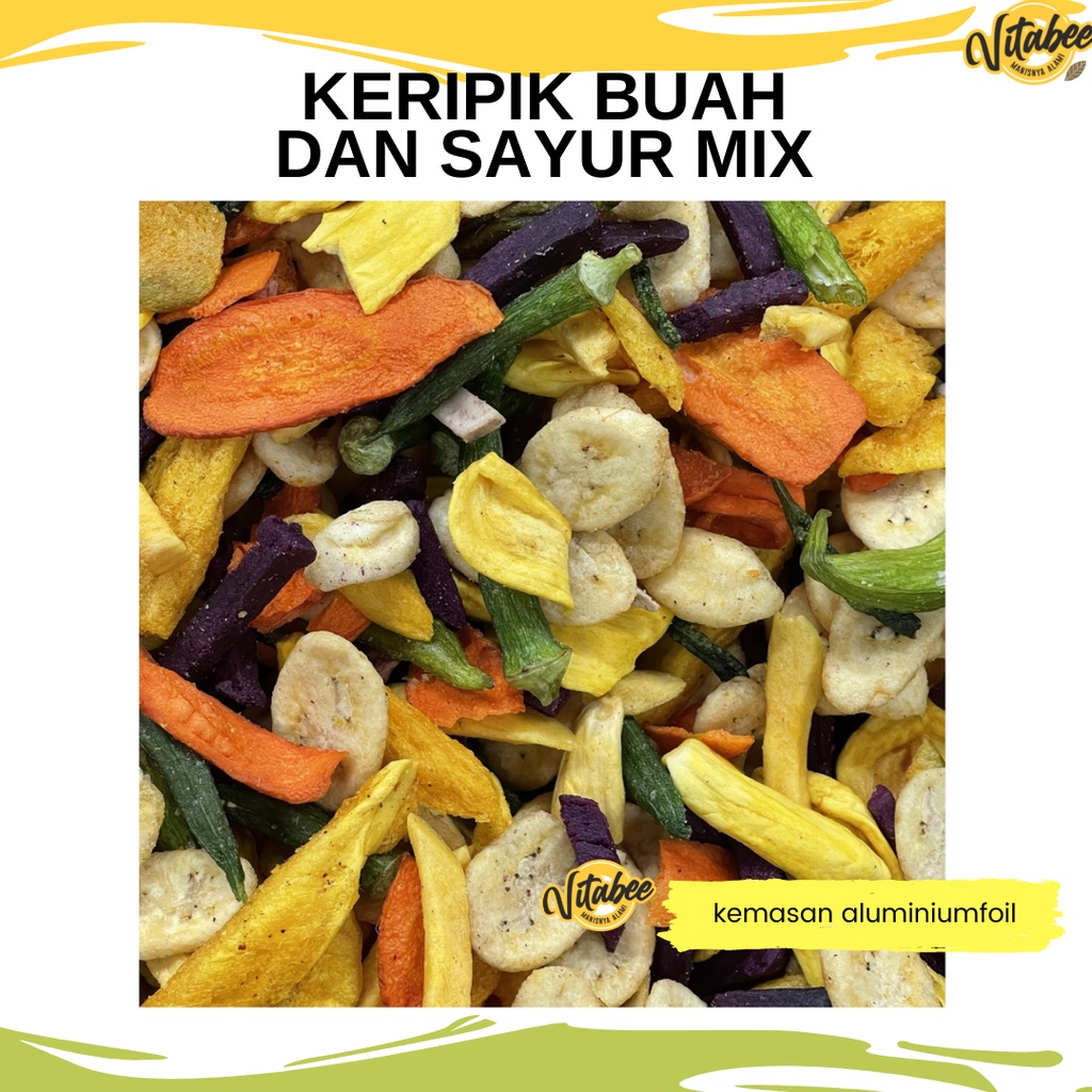 Jual Keripik Buah dan Sayur Mix Campur - Vitabee Oleh-Oleh Khas Kota ...