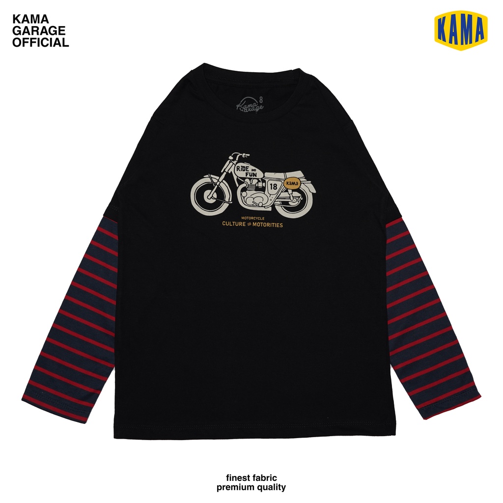 Jual KAMA GARAGE Motorcycle Culture - Baju Kaos Anak Lengan Panjang ...