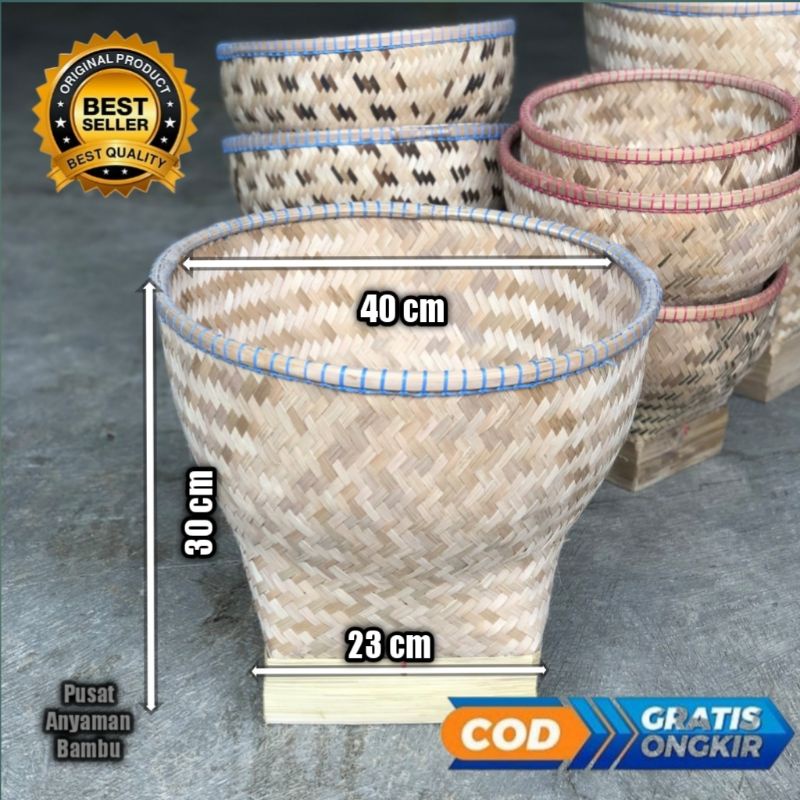 Jual Bakul Bambu Jumbo / Bakul Nasi Jumbo / Bakul Isikan / Bakul Nasi ...