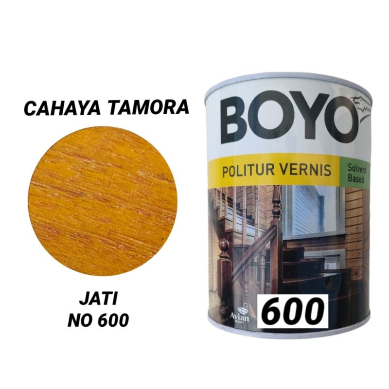 Jual AVIAN BOYO POLITUR VERNIS SOLVENT BASED JATI NO 600 1 LITER ...