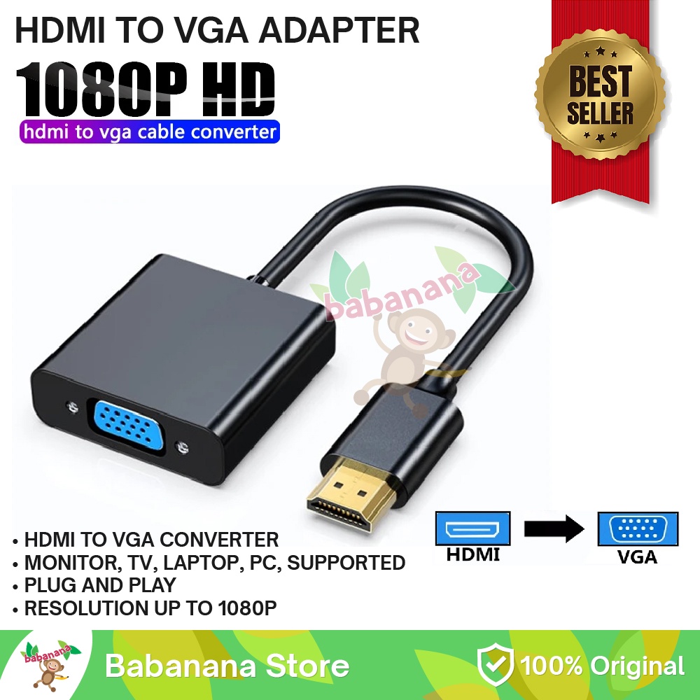 Jual Kabel Konverter hdmi to vga Converter | Shopee Indonesia