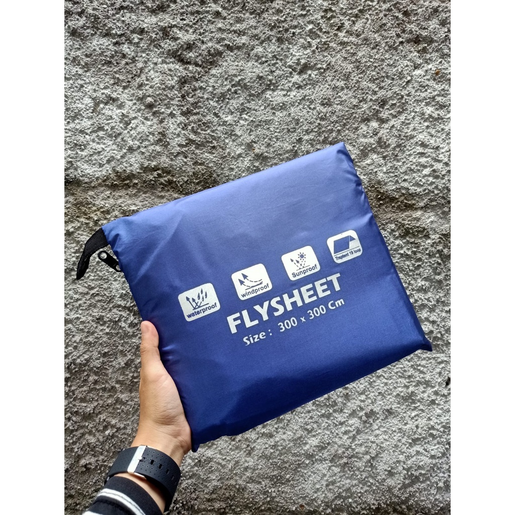 Jual Flysheet Lokal 3x3 meter \ Flysheet 3x3 m Penutup Tenda Waterproof ...