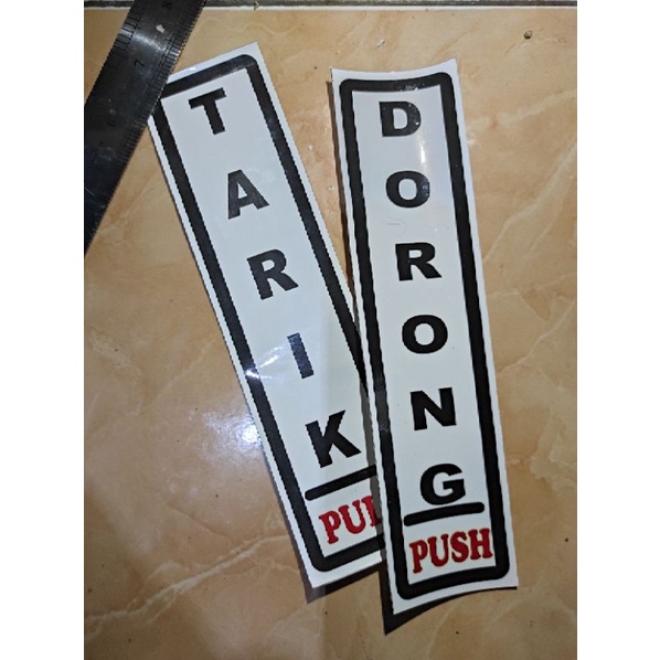 Jual Akrilik / Stiker Vinyl Tarik Dorong Pintu Putih | Shopee Indonesia
