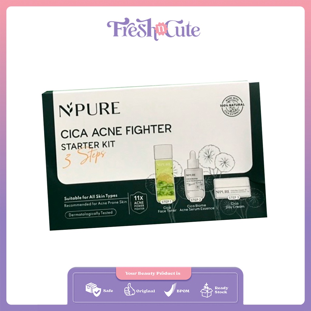 Jual NPURE - Cica Acne Fighter Starter Kit | Shopee Indonesia