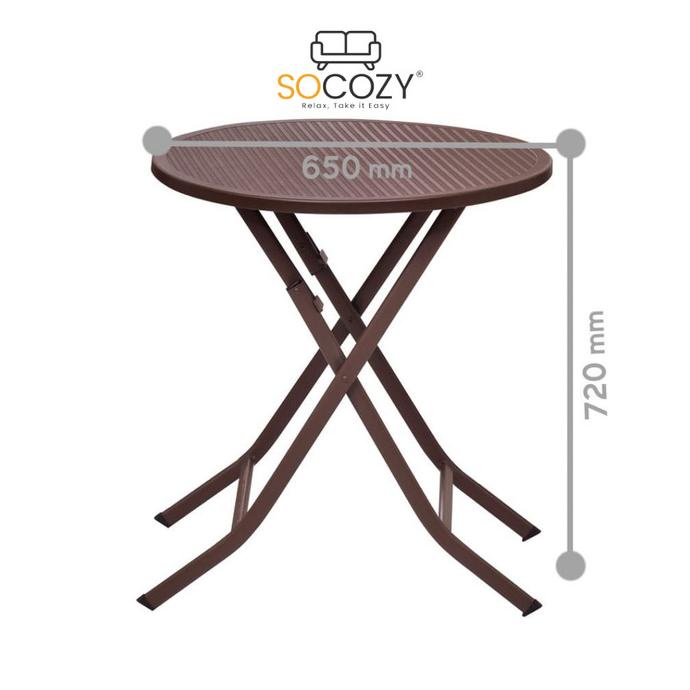 Jual Meja Teras Kursi Teras Besi Minimalis Coklat | Shopee Indonesia