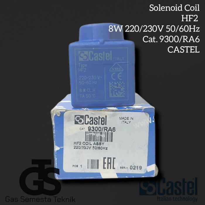 Jual Best Seller Solenoid Coil Castel Hf2 220-230V Cat. 9300/Ra6 Selenoid Coil Hf2 8W | Shopee ...