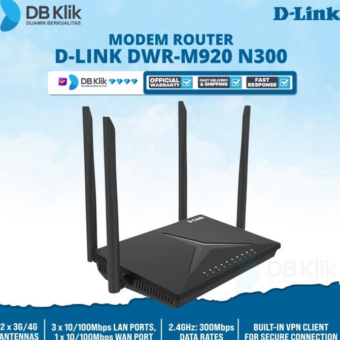 Jual Modem Router D-Link DWR-M920 N300 300Mbps 4G LTE - DLINK DWR M920 ...