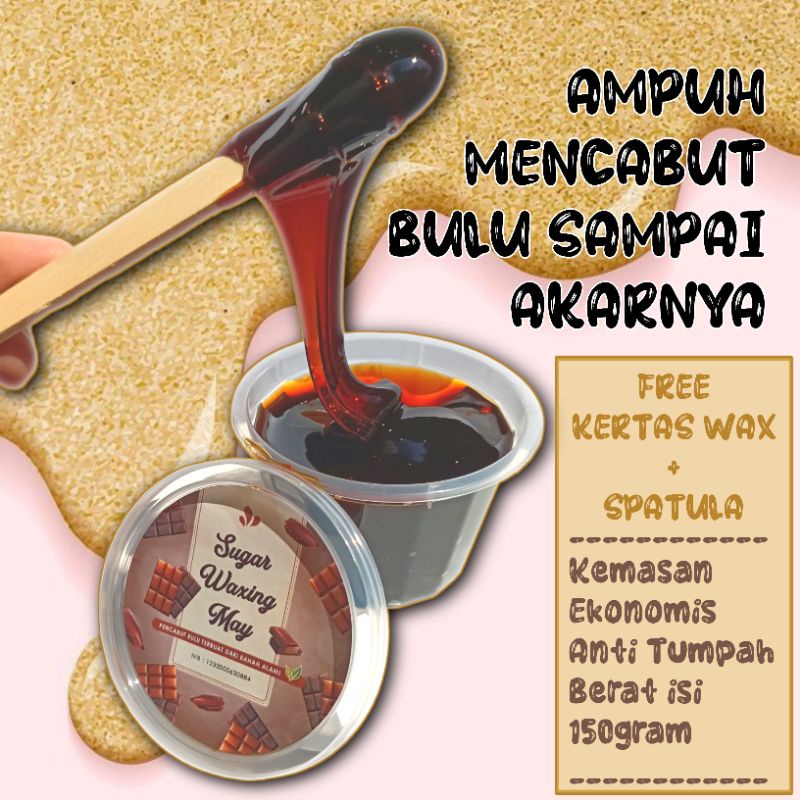 Jual (150gram) SUGAR WAXING PENCABUT BULU ketiak Original COKLAT Sugar ...