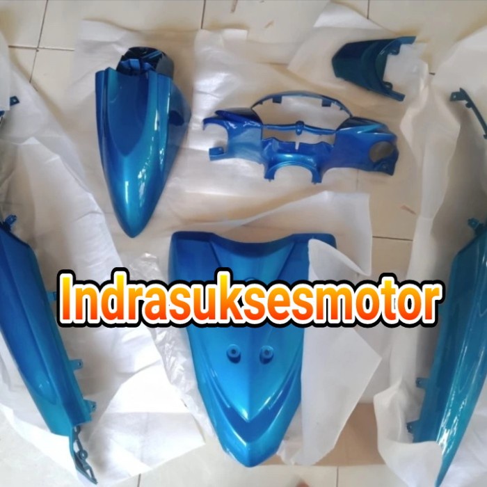 Jual cover full body halus motor mio j warna biru | Shopee Indonesia