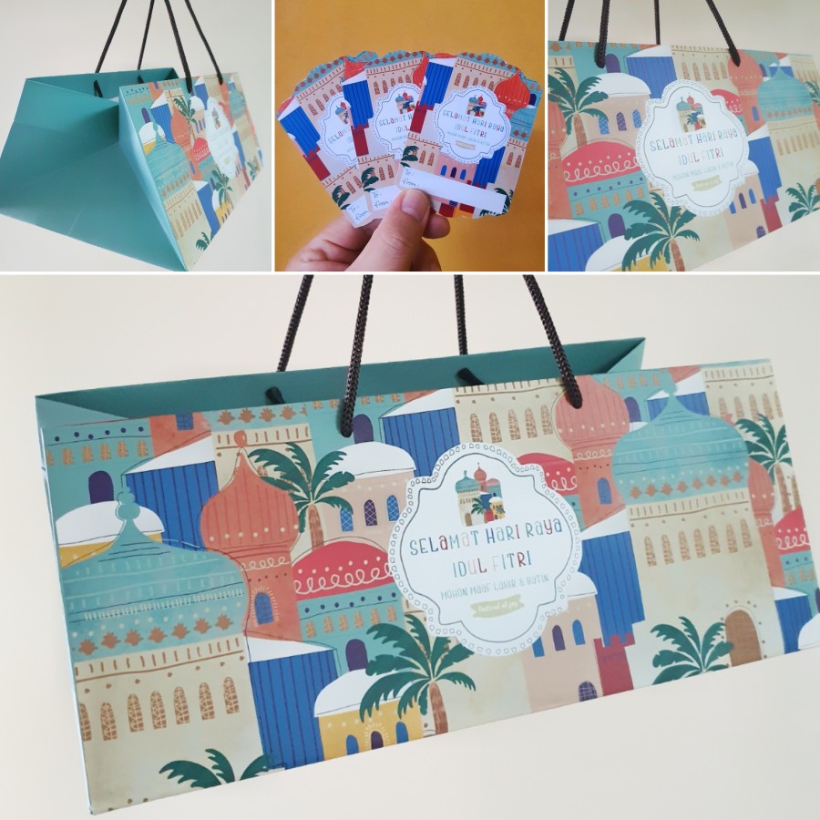 Jual 5 Pcs Paperbag Lebaran Minal Aidzin Wal Faizin Goodie Bag Hampers ...