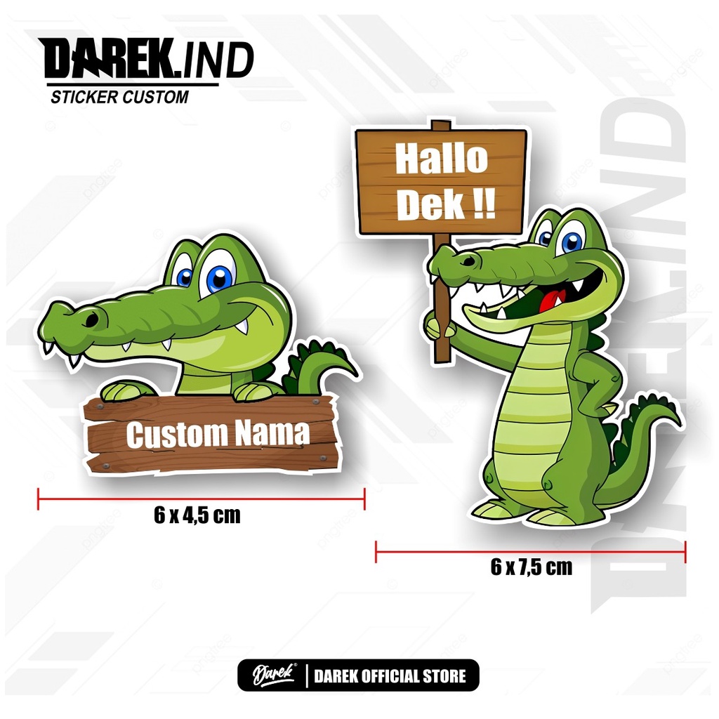 Jual STICKER PRINTCUT CUSTOM NAMA, BISA RIQUES NAMA, STIKER BUAYA ...