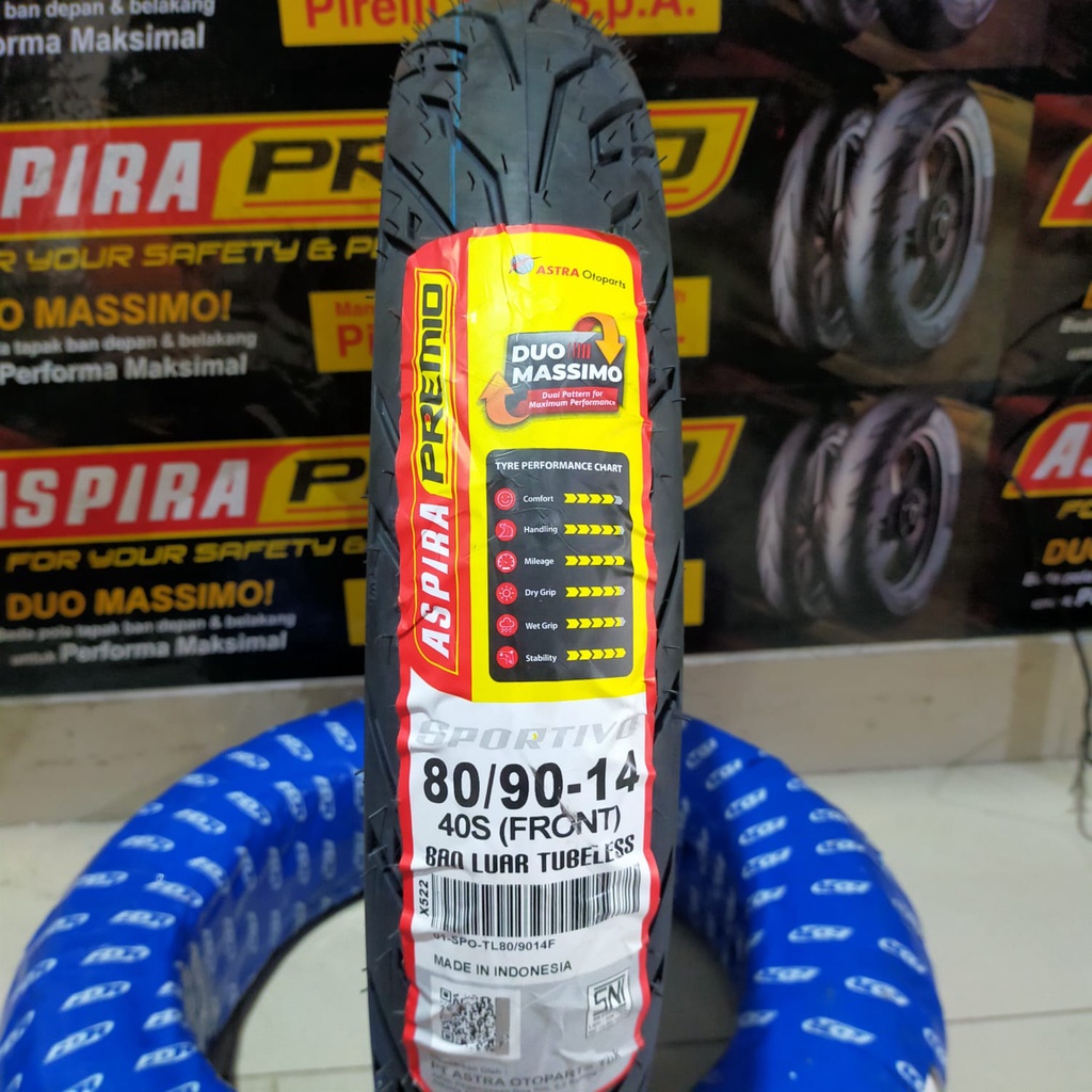 Jual Aspira Premio Sportivo 80/90-14 Ban Motor matic Free Pentil | Shopee Indonesia