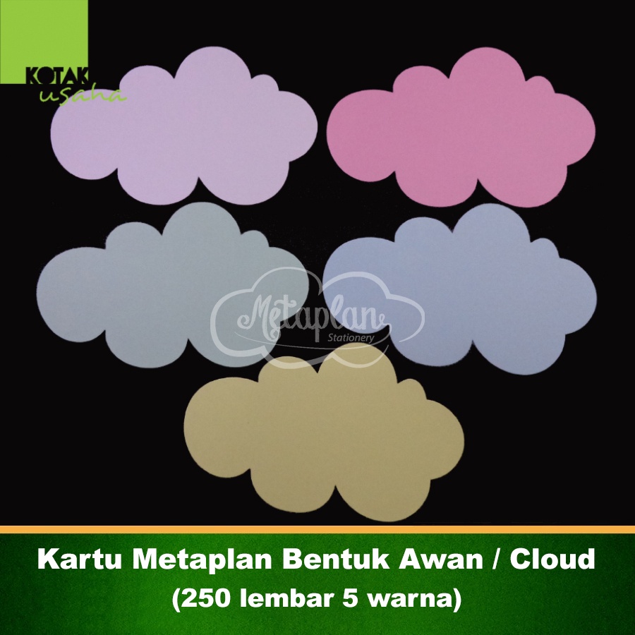 Jual Kartu Metaplan Bentuk Awan (250 lembar 5 warna) | Shopee Indonesia