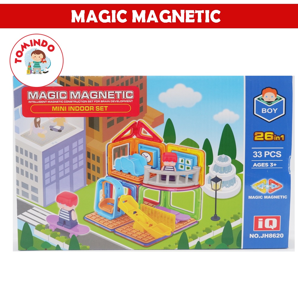 Jual Tomindo Mainan Edukasi - MAGIC MAGNET - balok susun magnet mainan ...