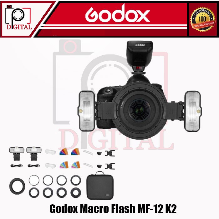 Jual Godox Macro Flash MF-12 K2 MF12 Kit 2 Two Light Kit | Shopee Indonesia