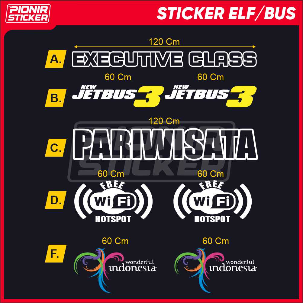 Jual Stiker Bus Parawisata Cutting Sticker Kaca mobil Jetbus3 Jetbus 3 ...