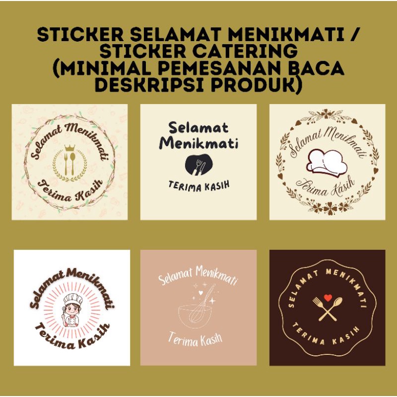 Jual [KOTAK] STICKER SELAMAT MENIKMATI / STICKER CATERING / STICKER ...