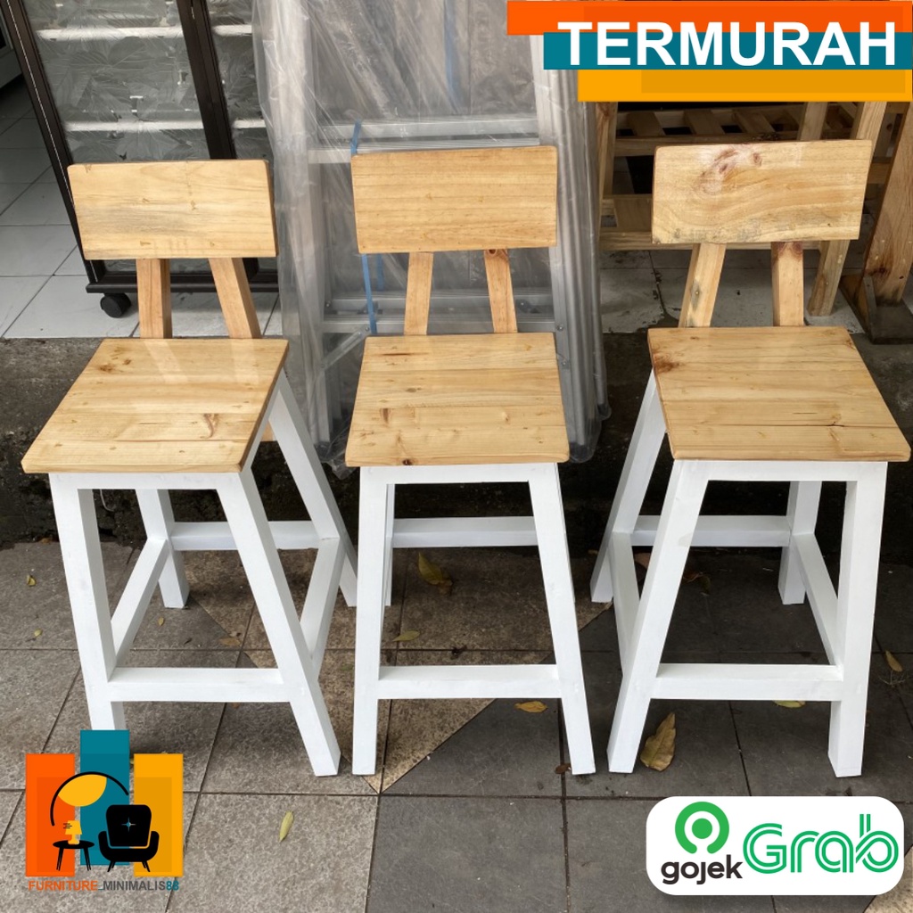 Jual Kursi Bar Minimalis | Kursi Cafe Tinggi | Kursi Kayu Custom ...