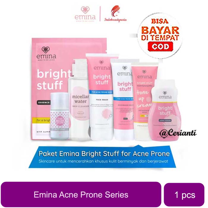 Jual [ACNE PRONE SERIES | BPOM] Emina Bright Stuff for Acne Prone Skin ...