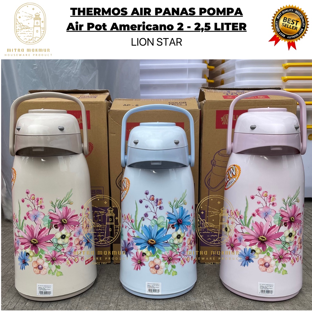 Jual SALE!! THERMOS AIR PANAS POMPA AMERICANO LION STAR 2 - 2,5 LITER / TERMOS PANAS / TERMOS ...