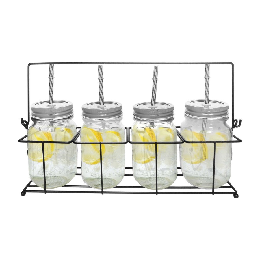 Jual Gelas Minum Mason Jar Kaca Oxone Bening (4 Pcs) | Shopee Indonesia