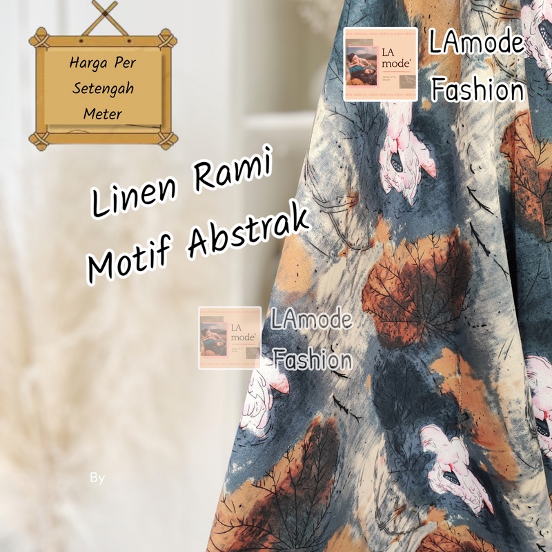 Jual Kain Linen Rami Motif Abstrak | Shopee Indonesia
