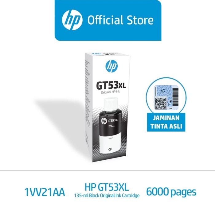 Jual TINTA HP GT 53 XL / HP GT53XL / HP GT53 XL BLACK HITAM ORIGINAL ...