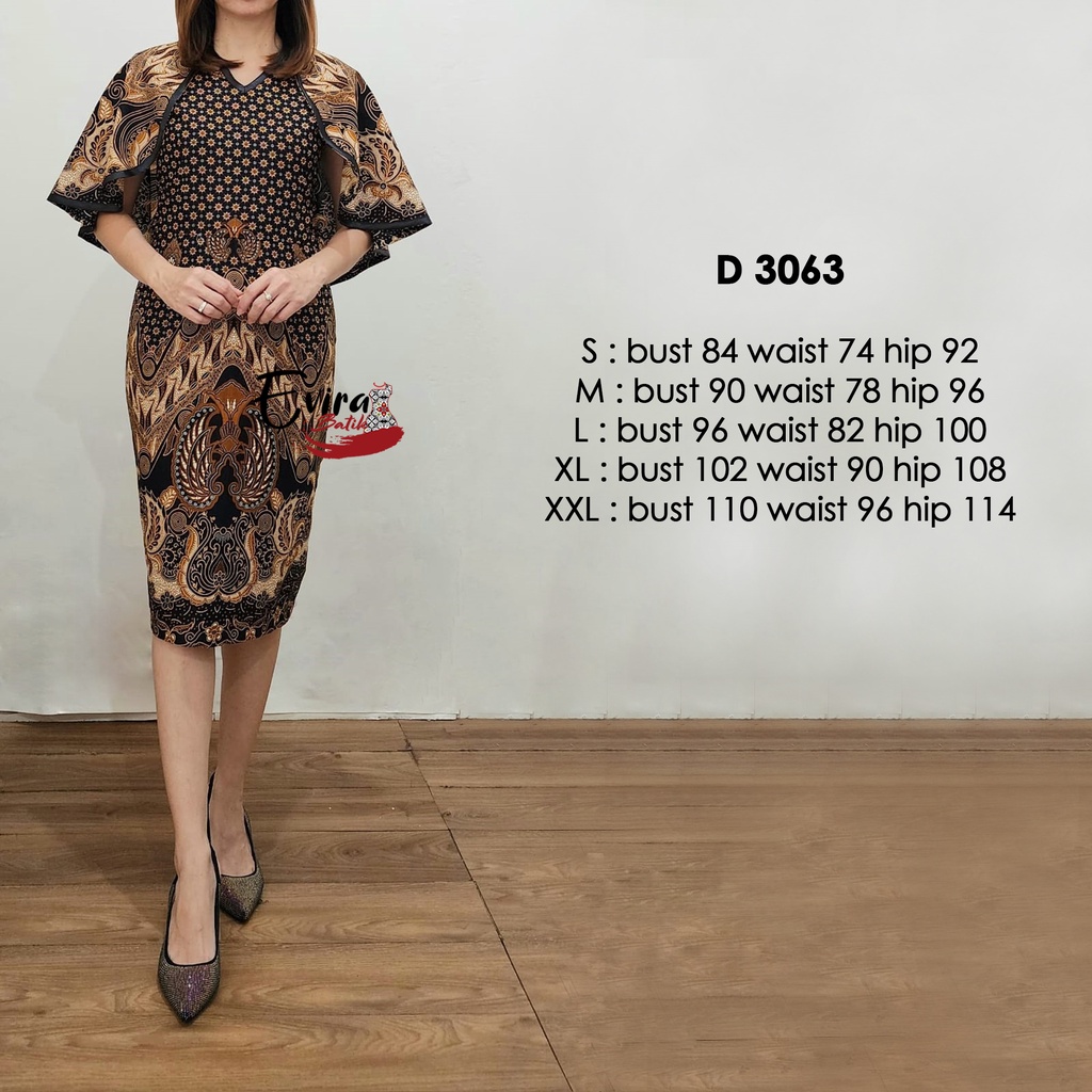 Jual Dress Batik Modern Kode D 3063 / Outfit Kondangan / Batik ...