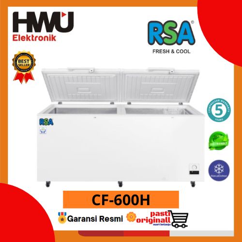 Jual RSA CF600H LEMARI PEMBEKU / CHEST FREEZER BOX 500 Liter CF-600H ...