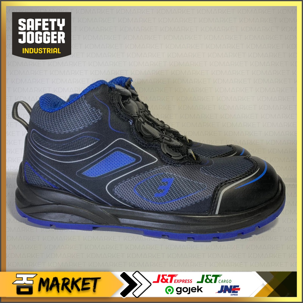 Jual Sepatu Safety Jogger Model CADOR BLUE S1P MID TLS Toecap Steel | Shopee Indonesia