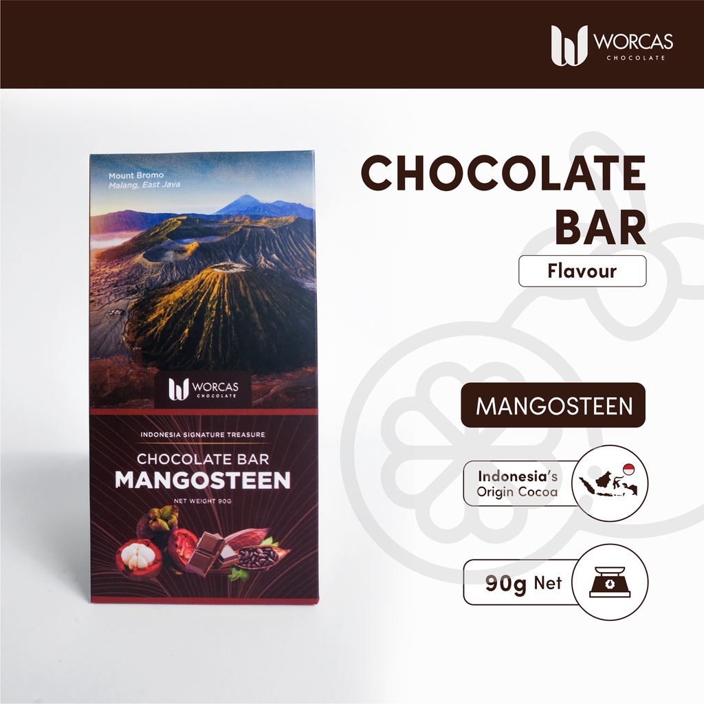 Jual Worcas Chocolate Bar Flavoured Dark Chocolate Mangosteen | Shopee ...