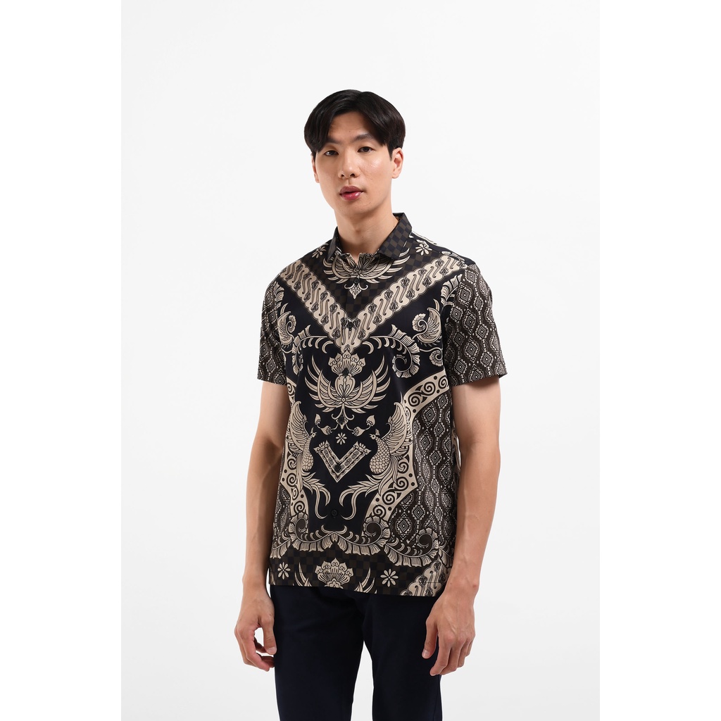 Jual MANZONE Kemeja Batik Lengan Pendek BIRENDRA | Shopee Indonesia