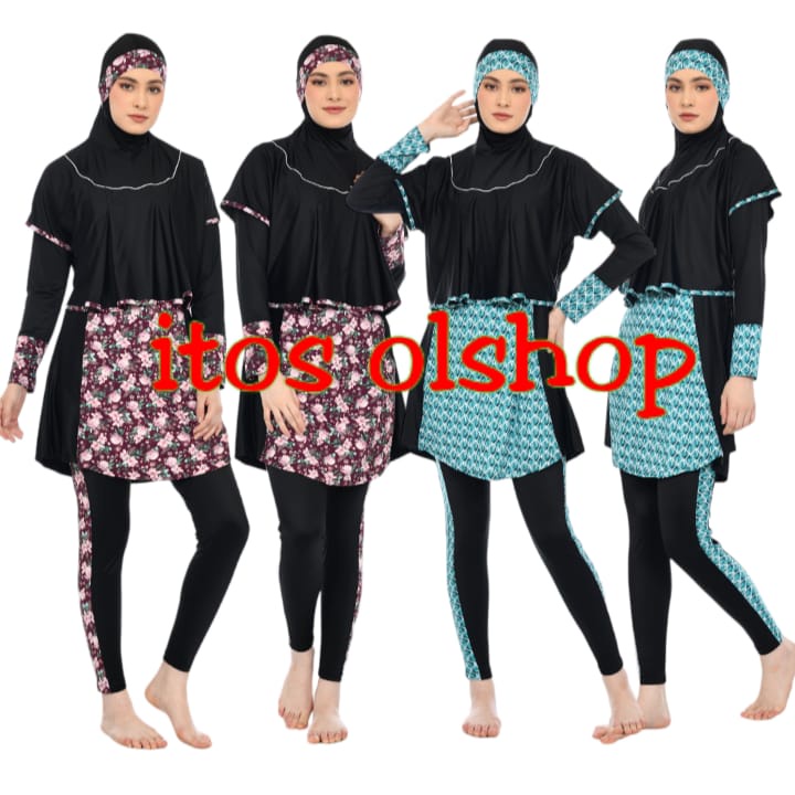 Jual Baju Renang Muslimah Hijab Syari Dewasa Motif | Shopee Indonesia