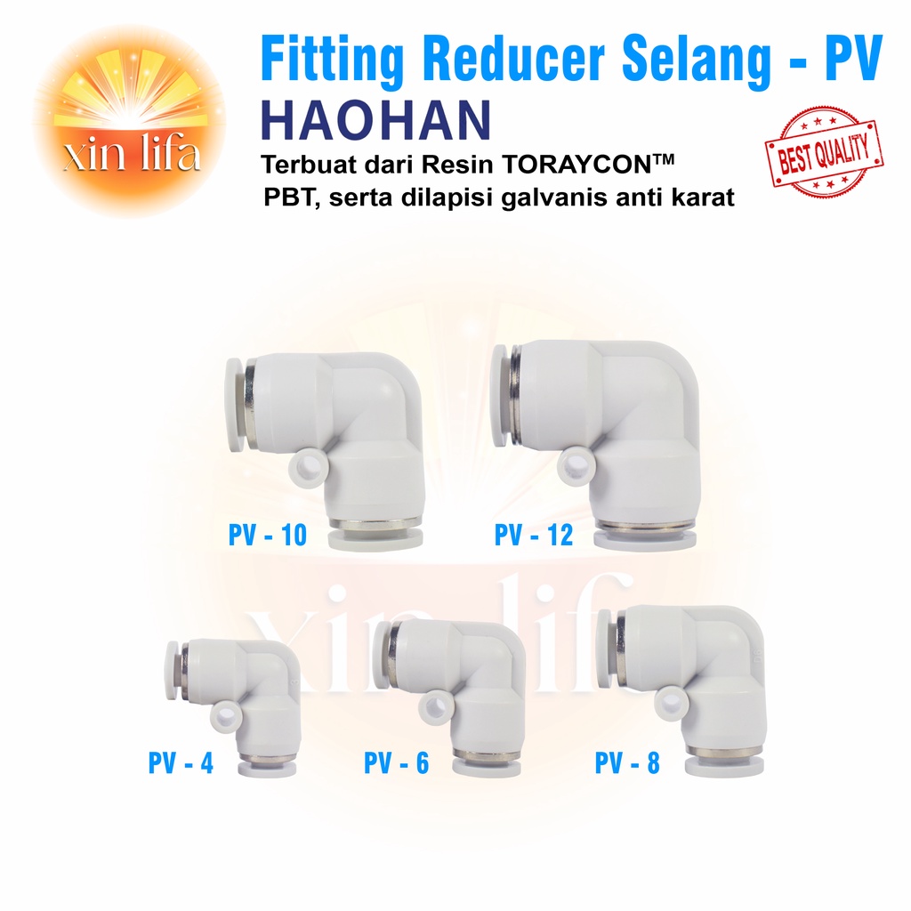 Jual PV FITTING PV ELBOW PNEUMATIC SELANG | Shopee Indonesia