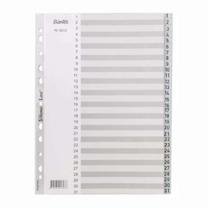 Jual Skat Devider Bantex/Pembatas File 6212 1-31 | Shopee Indonesia