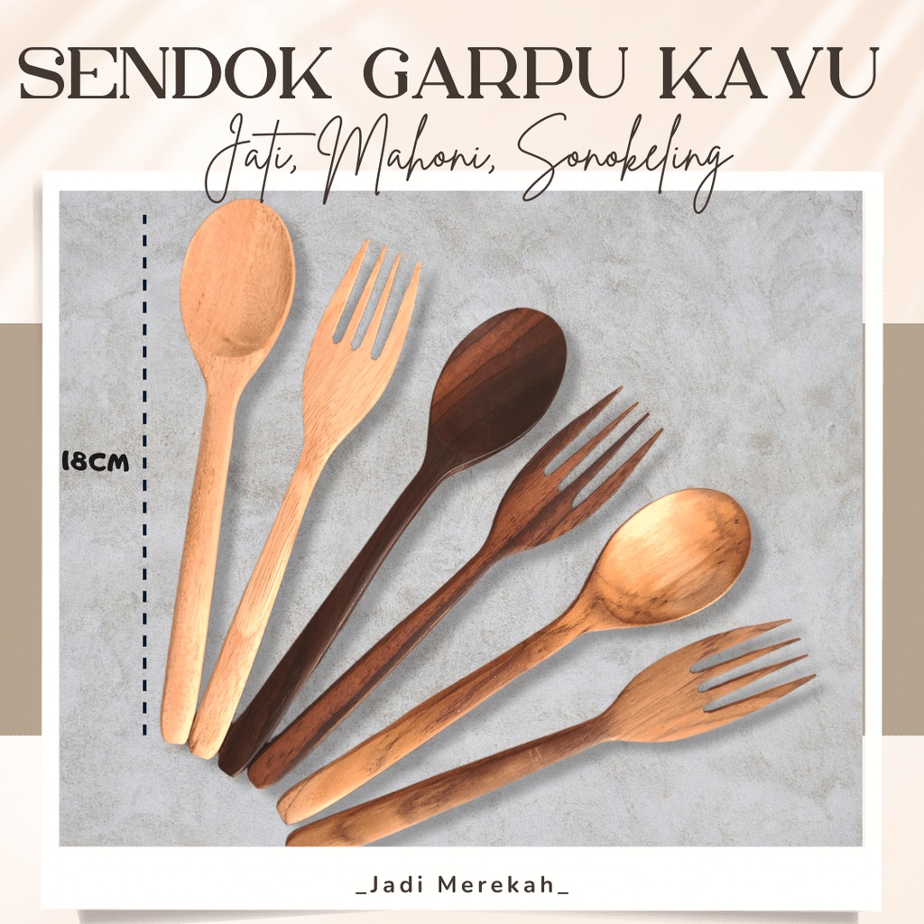 Jual [JM Craft] Sendok Garpu Kayu Foodgrade Ecofriendly | Shopee Indonesia