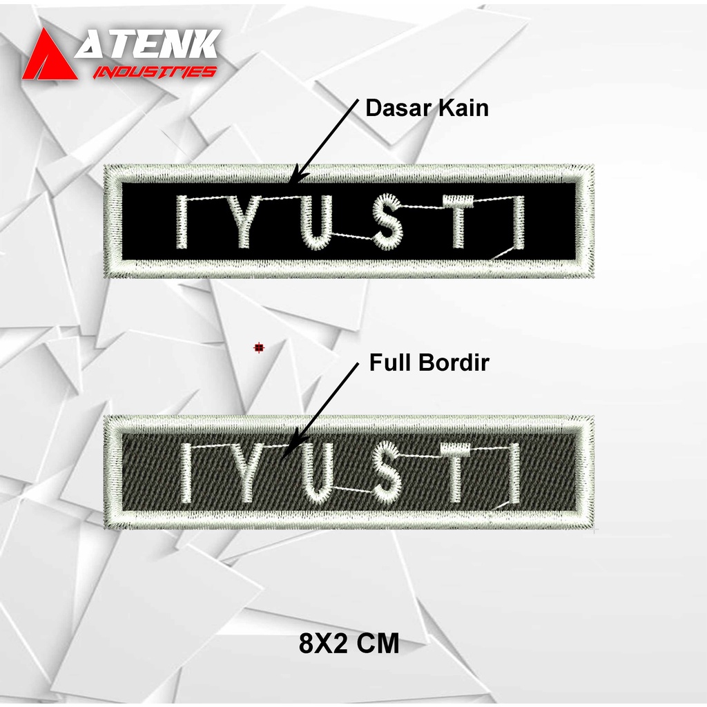 Jual Badge Nama, Emblem Nama, Bordir Nama, Patch Nama, Nama anak ...