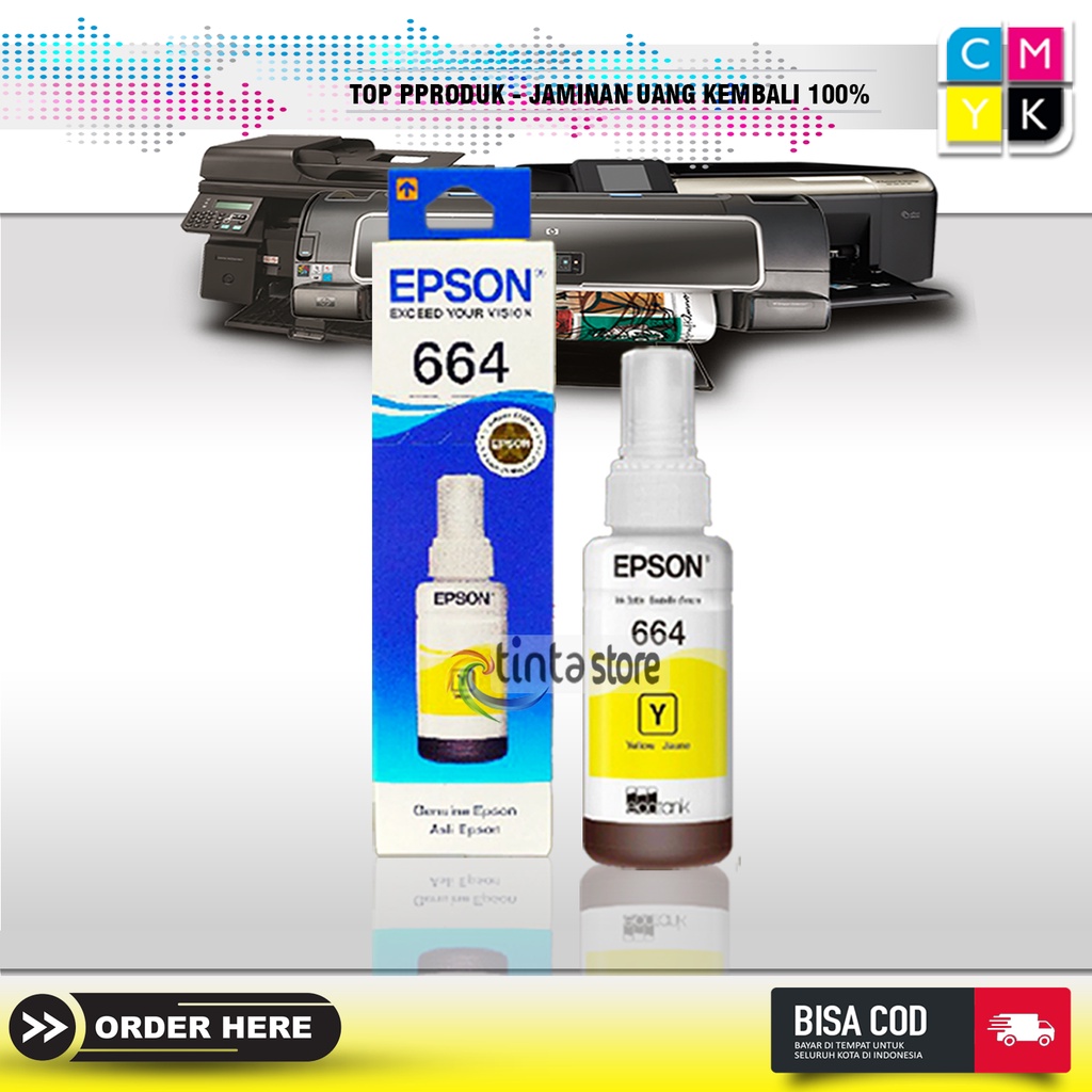 Jual Tinta Epson 664 YELLOW SERIES L360 L120 L110 L210 L220 L310 L850 ...