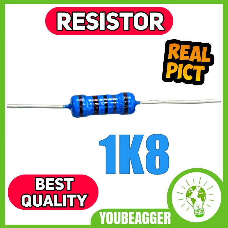 Jual Resistor 1k8 1/2 watt | Shopee Indonesia