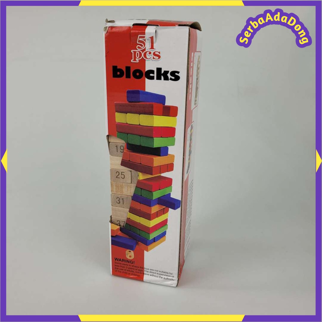 Jual Permainan Jenga Uno Stacko Kayu 51 Balok - A138 - QZM | Shopee ...