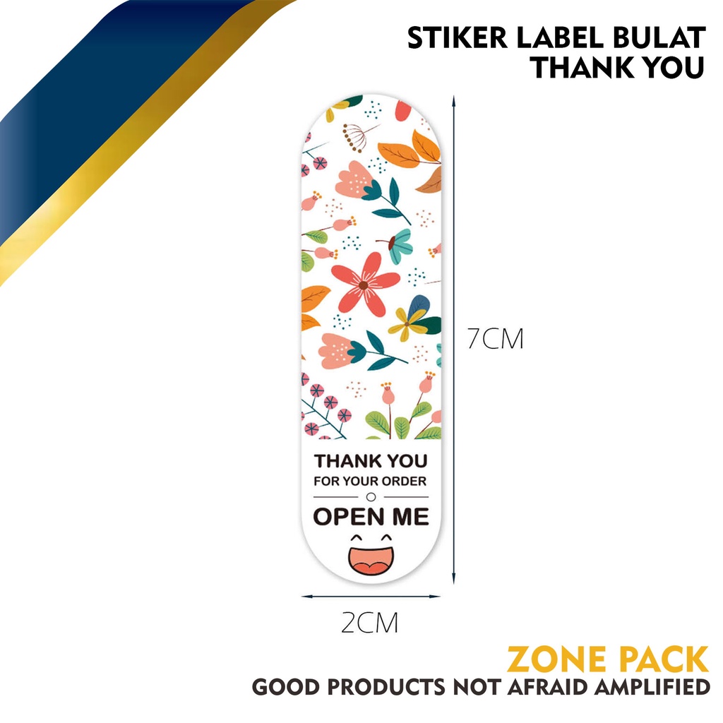Jual [100 PCS] Stiker Label Bulat Open Me Thank You For Order | Stiker ...